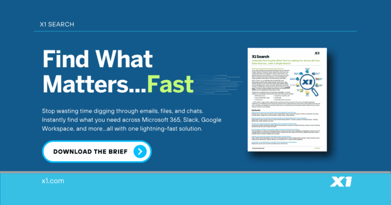 X1 Search Brief | X1 Discovery